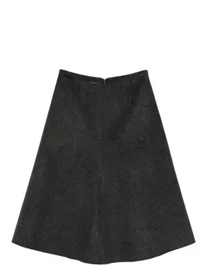 SUSANNE BOMMER A-line Zip-fastening Midi Skirt - Grey