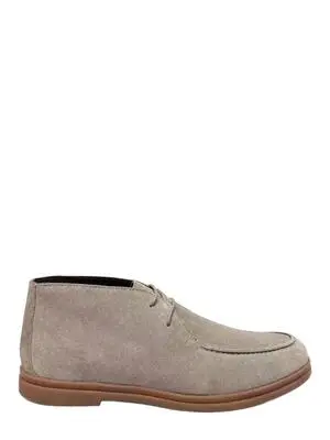 POCHE PARIS Cipele Suede Lace-up Boots - Neutrals