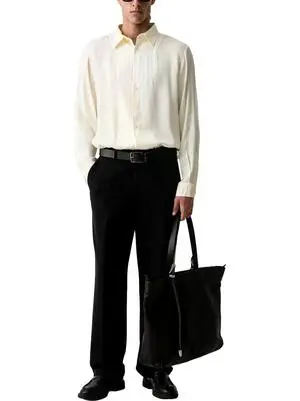 Armani Exchange Panelled Long-sleeve Shirt - Neutrals