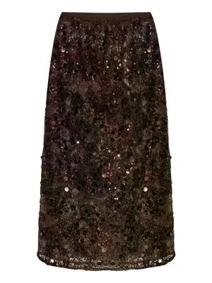 Baum Und Pferdgarten Shania Sequin-embellished Midi Skirt - Brown