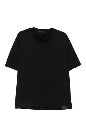 LOW BRAND Ribbed-trim T-shirt - Black