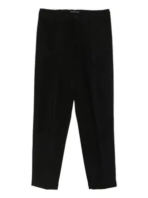 LOW BRAND Zeta Pleated Straight-leg Trousers - Black