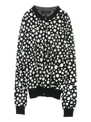 LOUIS VUITTON X Yayoi Kusama 2010s Polka Dot-pattern Cardigan - Black