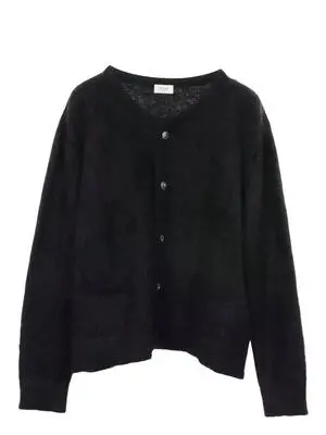 Celine 2010s Triomphe Button Cardigan - Black