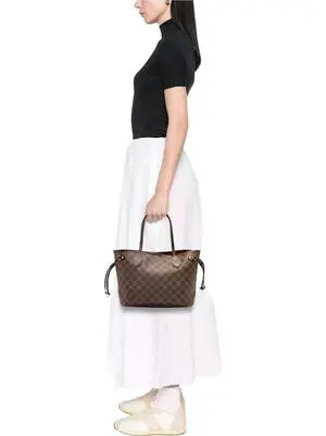LOUIS VUITTON 2010 Damier Ebene Neverfull Pm Tote Bag - Brown