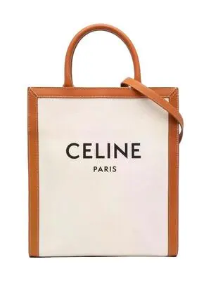 Celine 2018-2026 Small Canvas Vertical Cabas Satchel - Brown