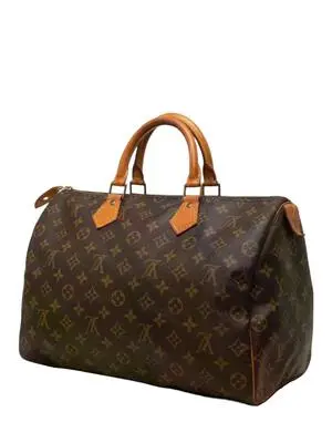 LOUIS VUITTON 1994 Monogram Speedy 35 Boston Bag - Brown