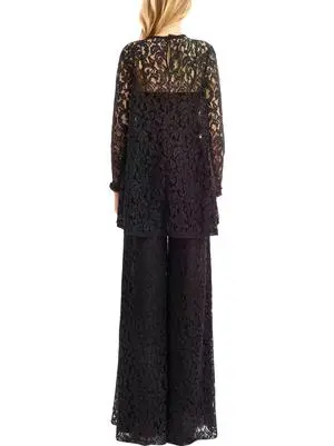 GEMY MAALOUF Sheer Lace Top - Black
