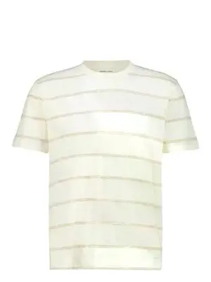 Frescobol Carioca Dinis Striped Slub-cotton T-shirt - Neutrals