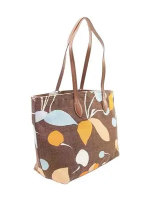 Miu Miu 2010s Tessuto-print Tote Bag - Brown