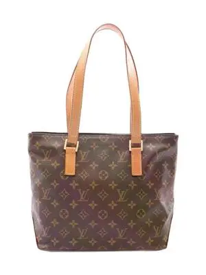 LOUIS VUITTON 2002 Cabas Piano Monogram Canvas Tote Bag - Brown