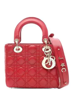 Dior 2010s Small Lady My Abcdior Cannage Tote Bag - Red