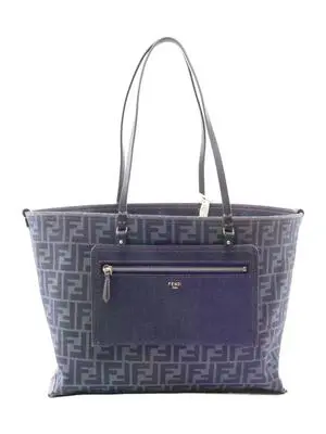 Fendi 2020s Roll Reversible Tote Bag - Blue