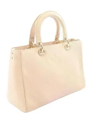 Dior 2010s Medium Lady D-sire Tote Bag Neutrals