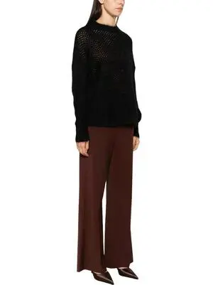 Antonelli Firenze Brembana Open-knit Crew-neck Sweater - Black