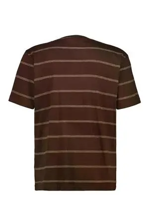 Frescobol Carioca Dinis Striped Slub T-shirt - Brown