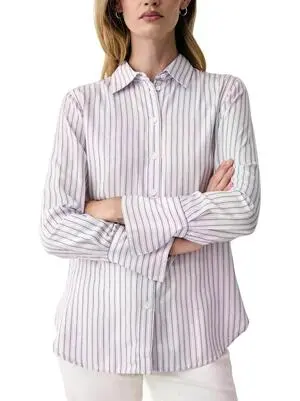 Barbour Evangeline Vertical-stripe Long-sleeved Shirt - Purple