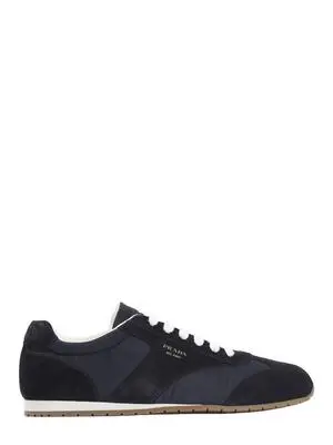 Prada Prada Men Technical Fabric Sneakers Prada Blue