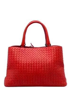Bottega Veneta 2012-2026 Nappa Intrecciato Milano Tote Bag - Red