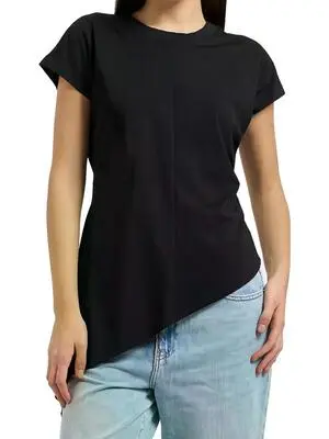 FRACOMINA Asymmetric-hem T-shirt - Black