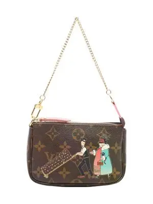LOUIS VUITTON 2011 Monogram Illustre Mini Pochette Accessories Handbag - Brown
