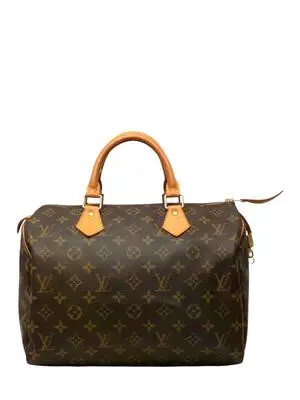 LOUIS VUITTON 2001 Monogram Speedy 30 Boston Bag - Brown