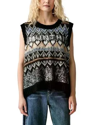 MUNTHE Vitalism Sequin-embellished Knitted Vest