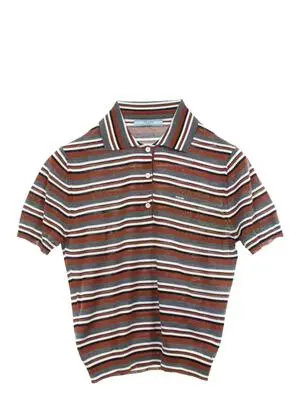 PRADA 2010s Striped Polo Shirt