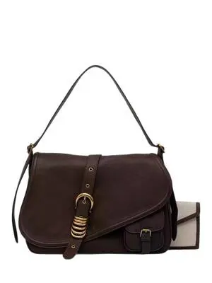 Miss Sixty Buckle-detail Leather Shoulder Bag - Brown