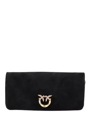 Pinko Suede Shoulder Bag - Black