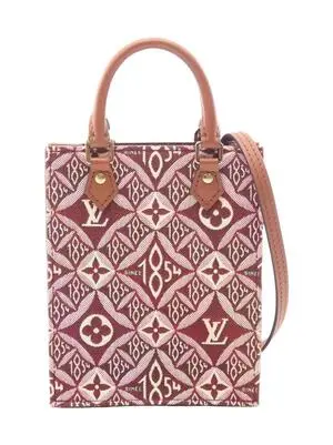 LOUIS VUITTON 2020 Petite Sac Plat Monogram Tote Bag - Red