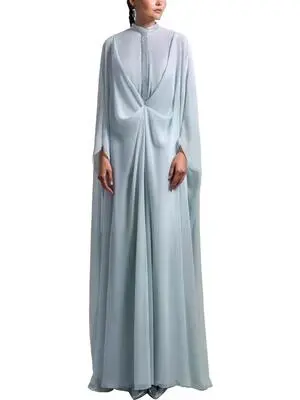 GEMY MAALOUF Embellished-trim Kaftan Dress - Blue