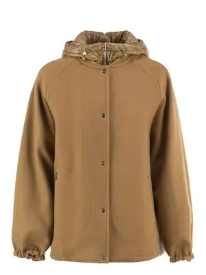Herno Virgin Wool Jacket With Removable Bib - Brown