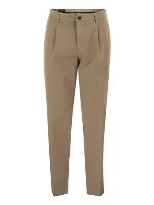 Peserico Stretch Cotton Chino Trousers - Cream