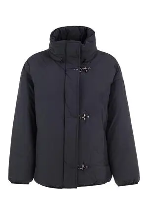 FAY Padded Nylon Jacket With Hooks - Blue
