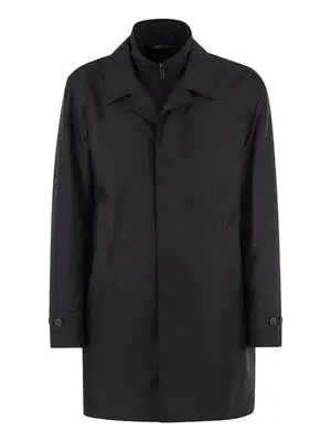 FAY Fay Men Morning Coat - Padded Technical Fabric Coat Blue
