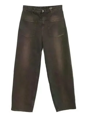 Axel Arigato Invert Faded Patch-pocket Jeans - Brown