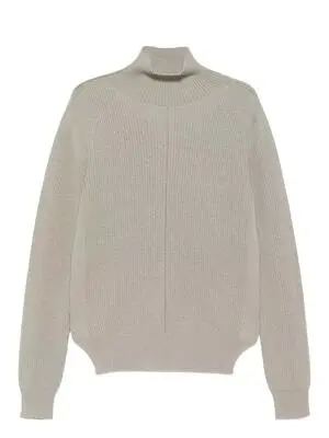 Rick Owens Ribbed High-neck Sweater - Neutrals