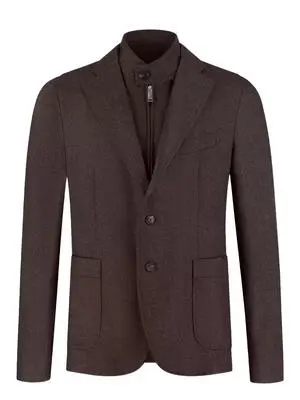 INCOTEX Layered Notched-lapels Blazer