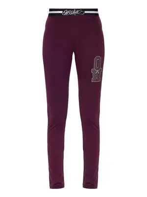Off-White Logo-print Leggings - Purple