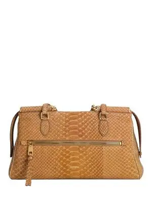 Dolce & Gabbana Medium Vittoria Handbag In Python Brown
