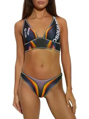 Dsquared2 Printed Bra - Black