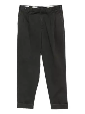 PT TORINO Pleated Turn-up Trousers - Grey