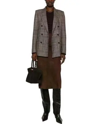 Tagliatore Double-breasted Prince Of Wales Check Blazer - Brown