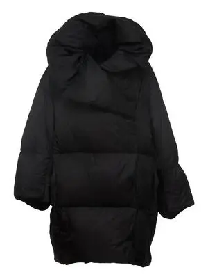 Add Double-breasted Ped Down Coat - Black