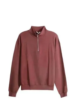 Auralee Half-zip Sweatshirt Red