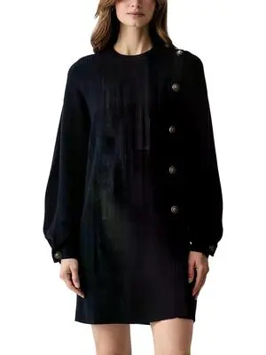 Liu Jo Knit Dress With Jewel Buttons - Blue