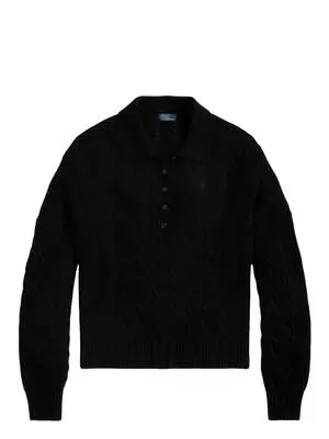 Polo Ralph Lauren Cable-knit Polo Sweater Black