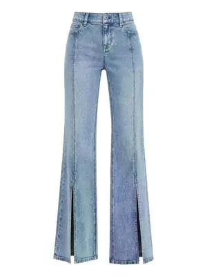 ALICE + OLIVIA Seam-detail Slit-hem Flared Jeans
