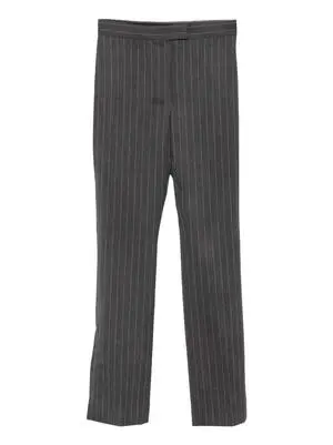 Sportmax Pinstripe Split-hem Trousers - Grey